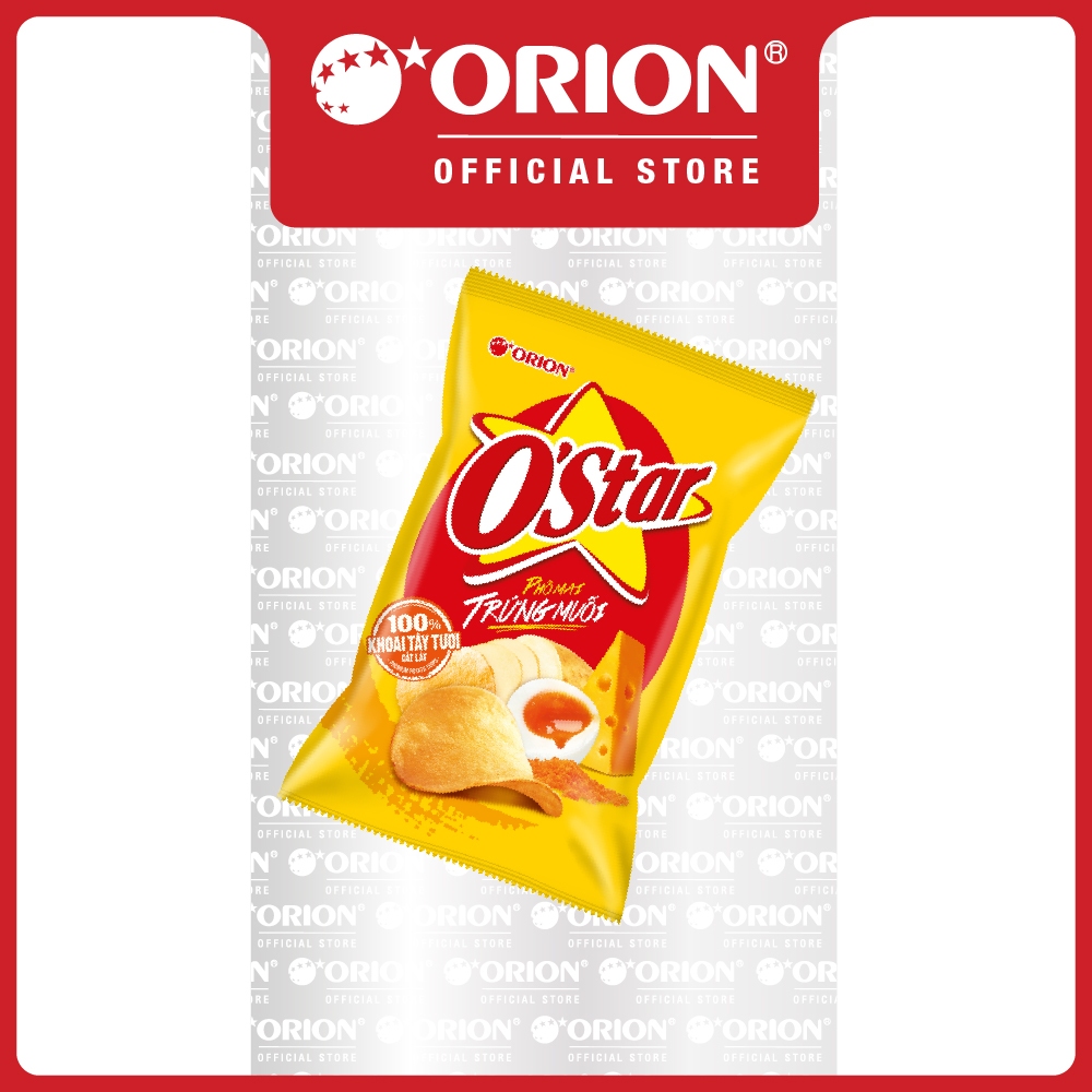 Orion O'Star Snack with Salted Egg Cheese Flavor 90G | Shopee Philippines