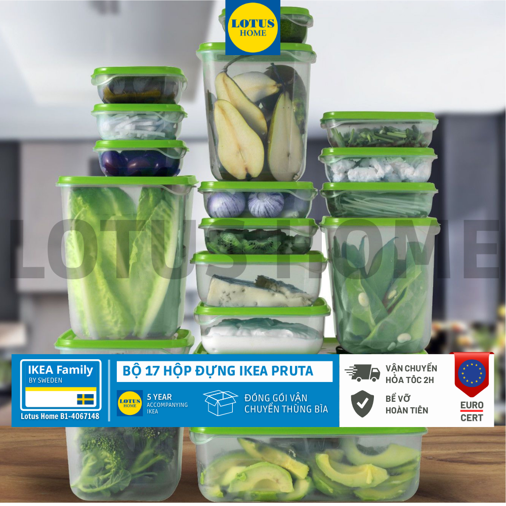 Ikea set of 17 IKEA PRUTA blue vegetable food containers | Shopee Philippines