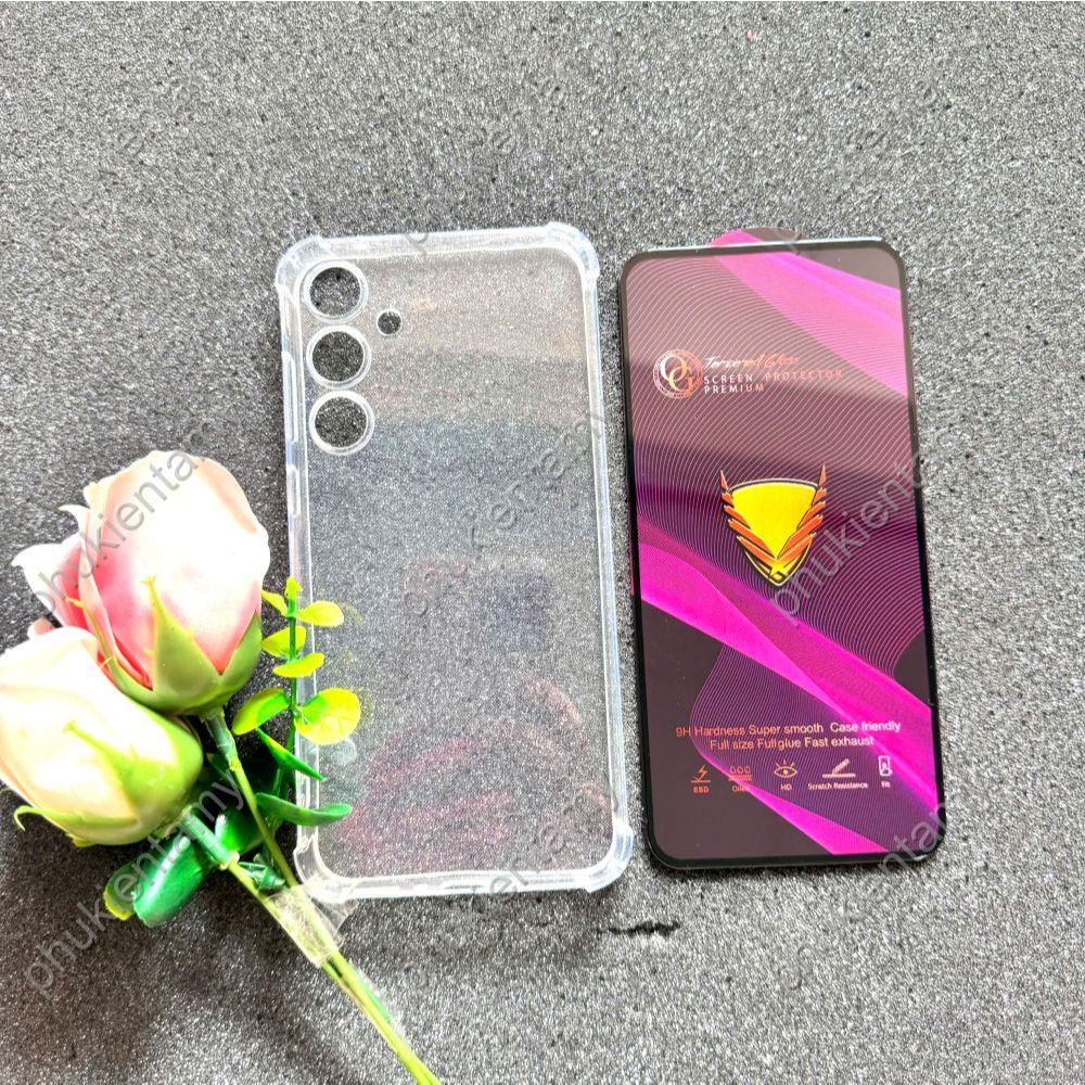 Samsung A35 5G - Genuine OG Shockproof Clear TPU Case and Full Screen ...