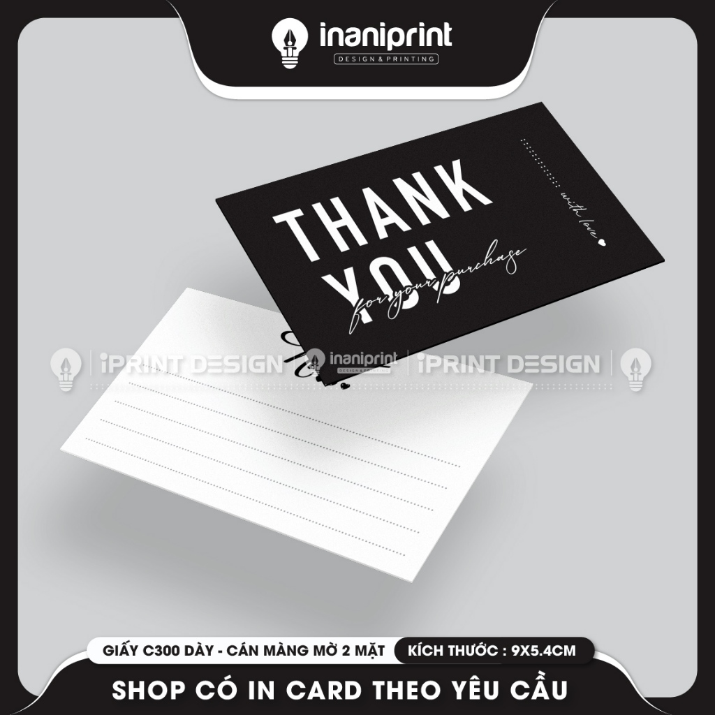 Thank You Card on the Back of NOTE Notes, Thank You Card NOTE Paper ...