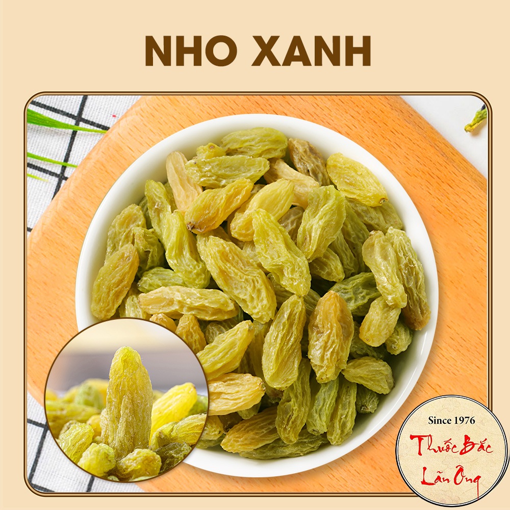 Seedless dried green grapes 500g (1st class product, snacks, baking ...