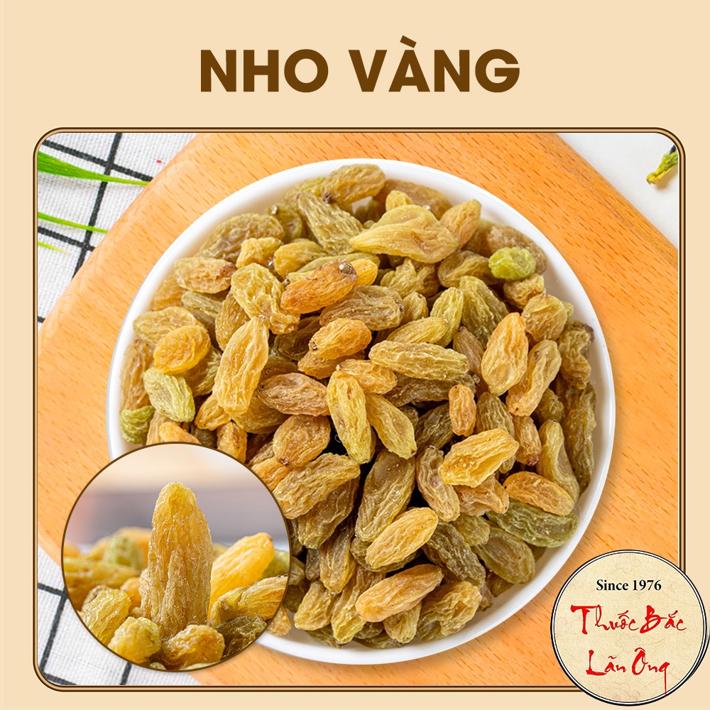 Seedless dried yellow grapes 100g (1st class product, snacks, baking ...