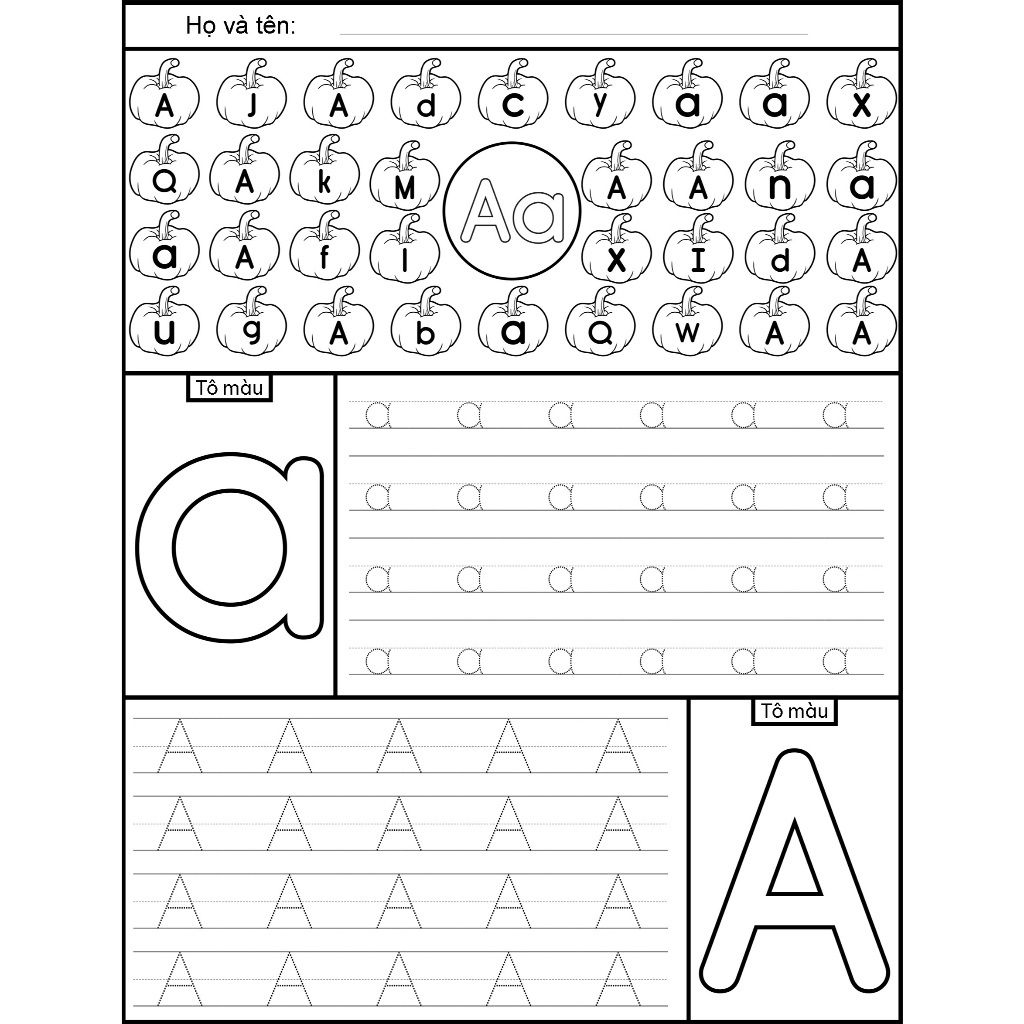 Set of 26 Sheets of Writing Practice Paper In Uppercase - Lowercase ...