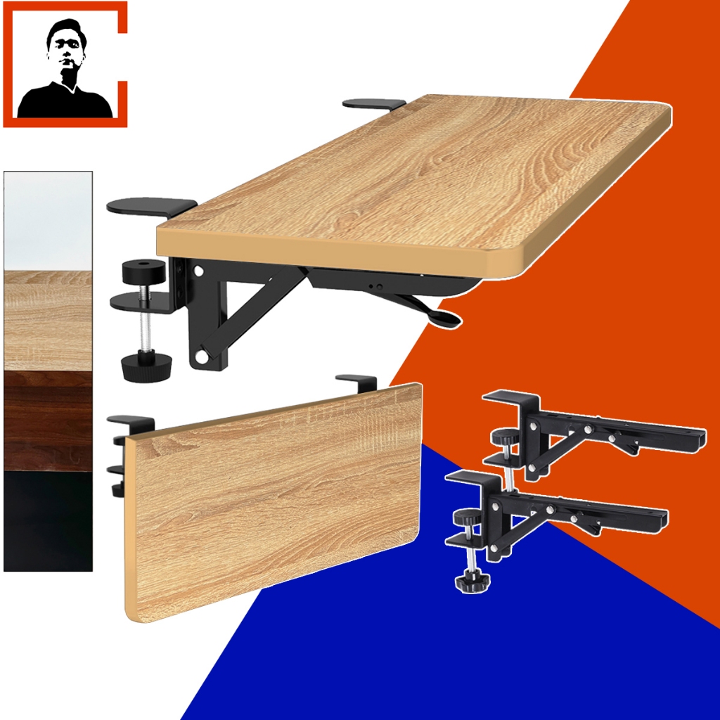 Keyboard Tray, Desk Extension Board, Desk Clamp Armrest, folds 90 ...