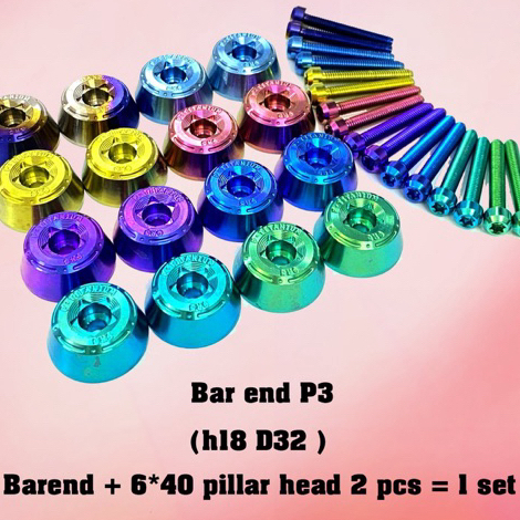 Ptitanium gr5 titanium bar end p4 with lettering for all types of ...