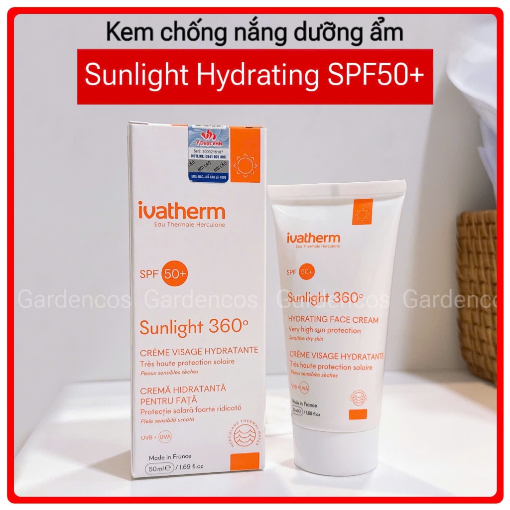 Ivatherm Sunlight Hydrating Face Cream SPF50+ 50ml - Gardencos | Shopee ...