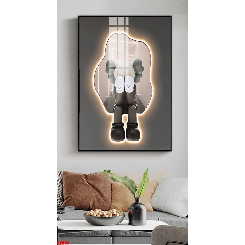 Kaws Bear Mirror Painting, Beerbrick - G001 (Size 40x60cm) | Shopee ...
