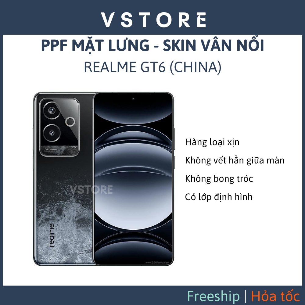Realme GT6 China PPF sticker on front, back with full inner border ...