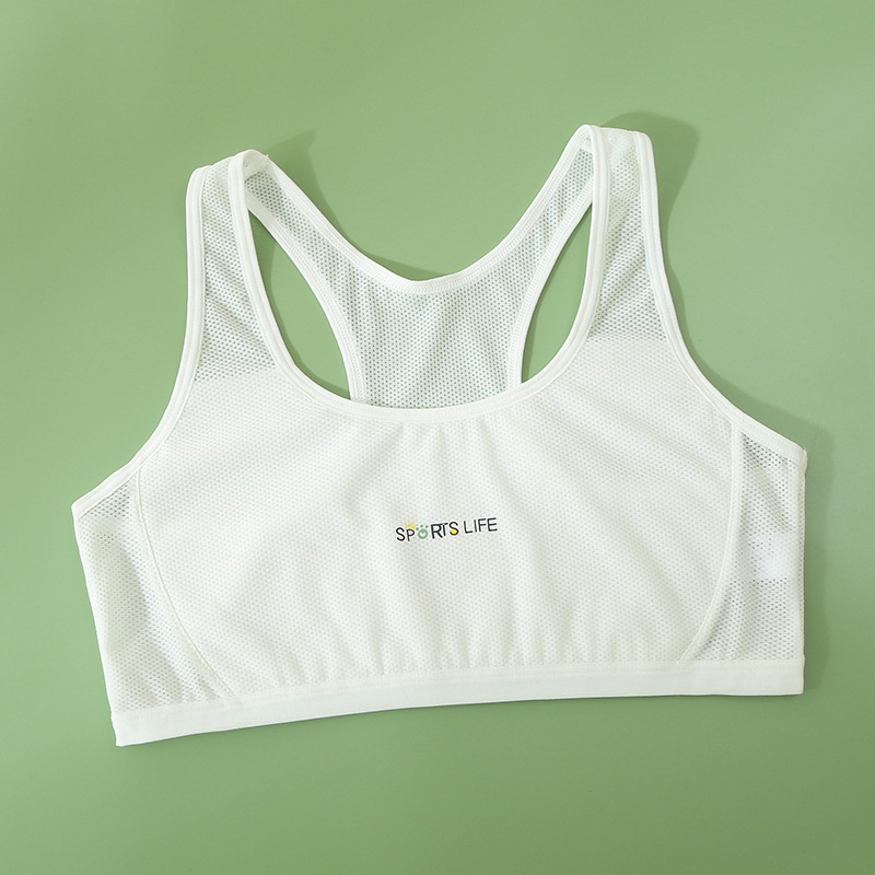 Girls' two-layer mesh bra, airy, non-padded bra for elementary and ...