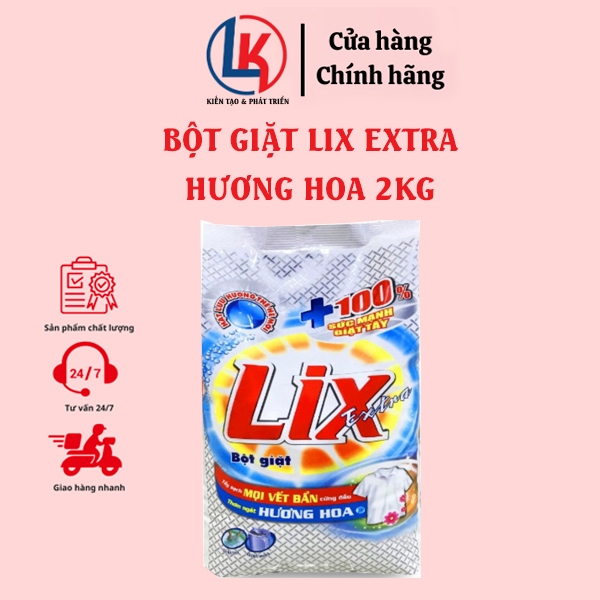 1 bag of Lix Extra laundry detergent 2kg floral scent whitens clothes ...