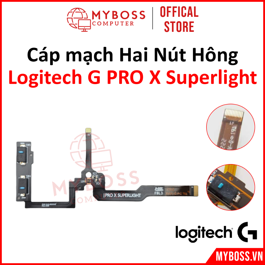 Board Cable with 2 Omron Side Buttons for Logitech G Pro X SuperLight 1 ...