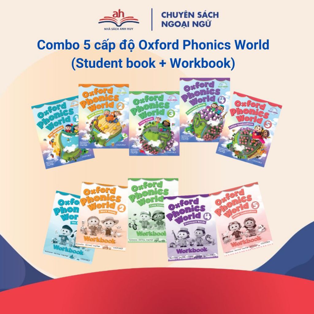 Book - Combo 5 levels Oxford Phonics World (Student book + Workbook ...
