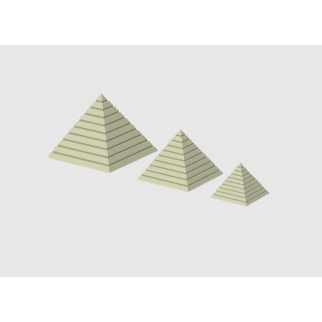 Set of 3 Pyramids to decorate fish tanks, aquariums, decor - votri3d ...
