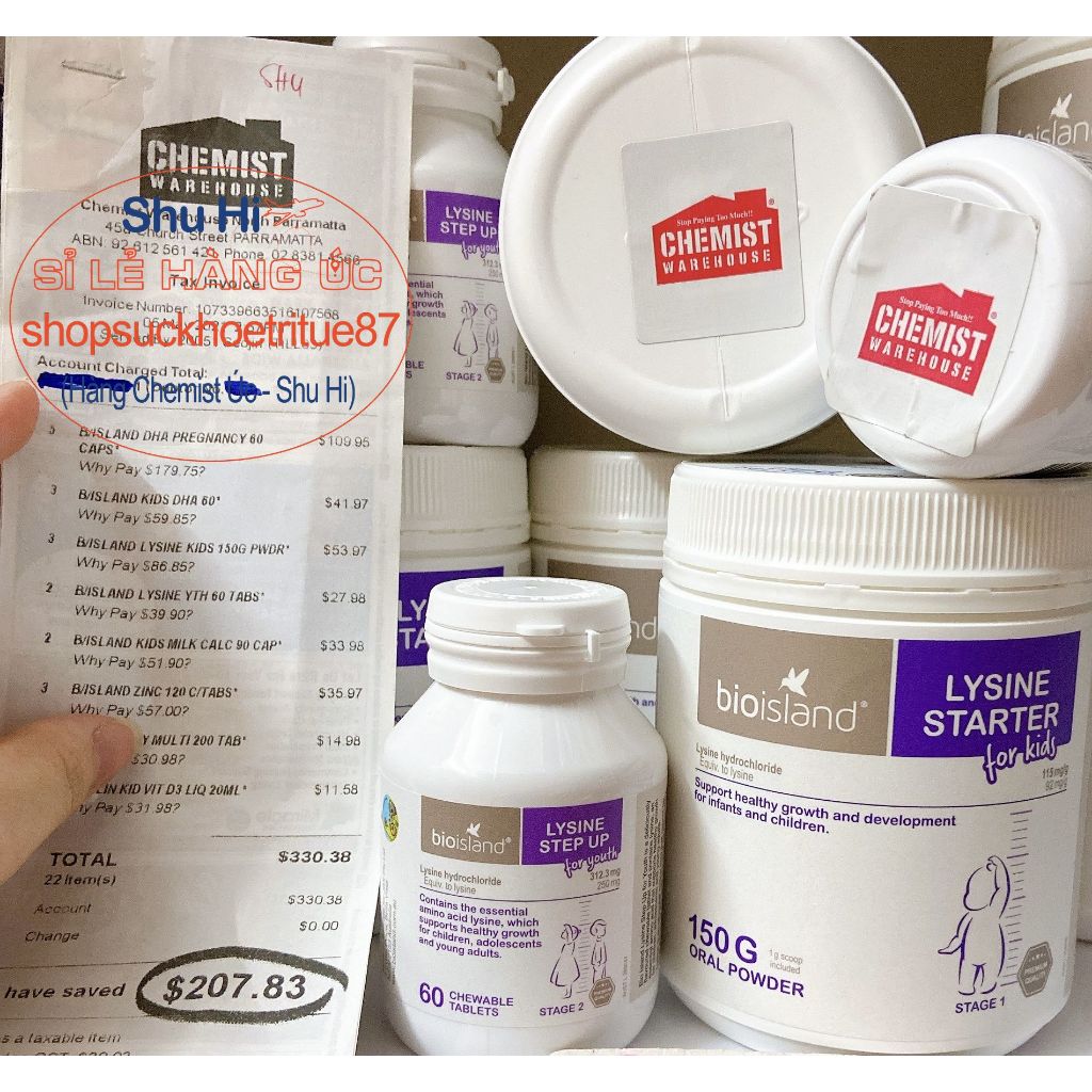 Lysine bio island australia height increasing support tablets, powder ...