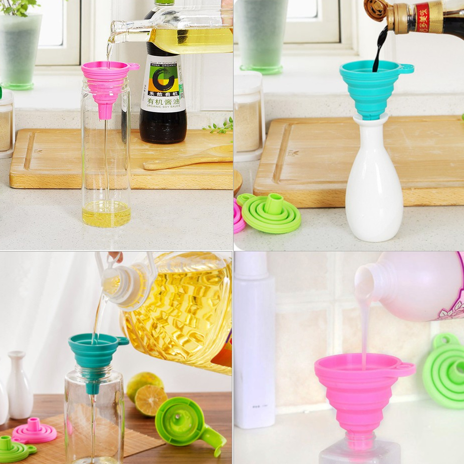 Collapsible Silicone Funnel for Pouring Liquid Solution | Shopee Philippines