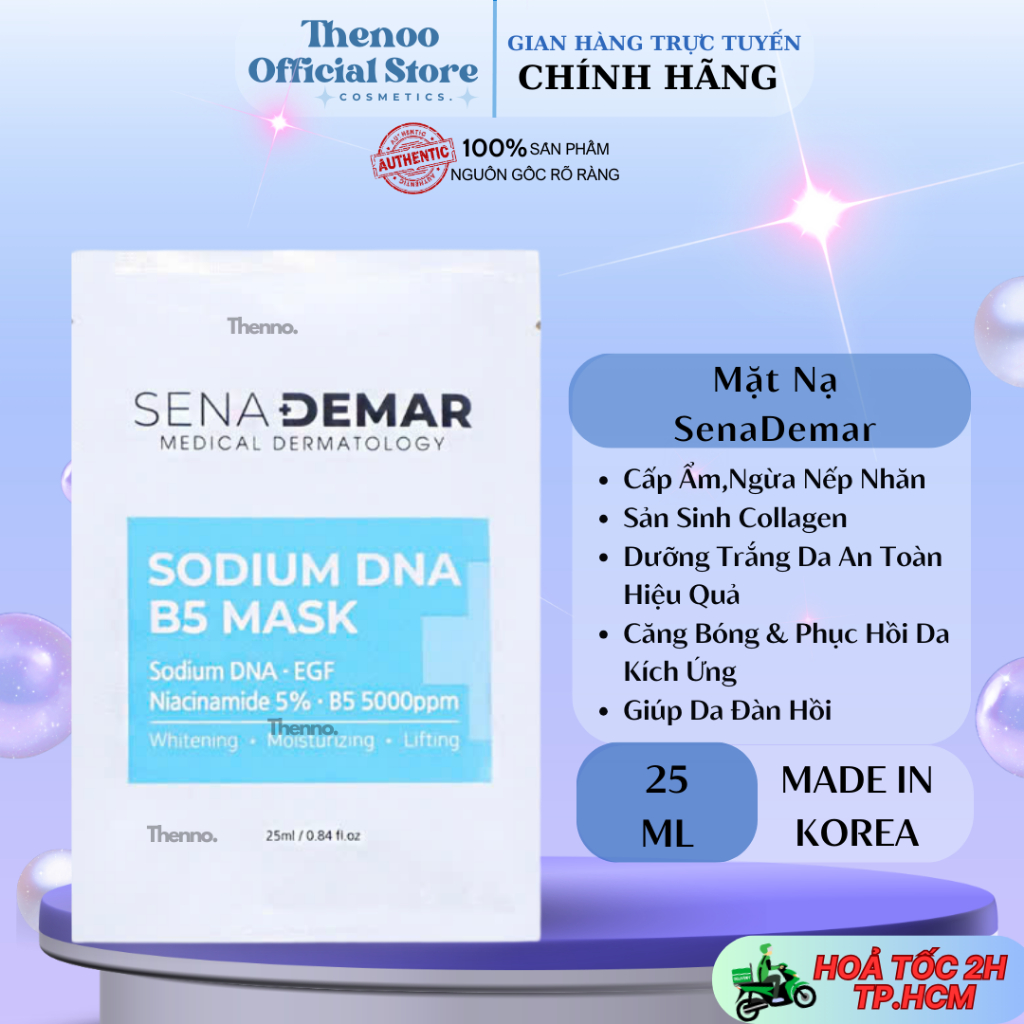Sena Demar Sodium DNA B5 Moisturizing and Whitening Mask 25ml Korea ...