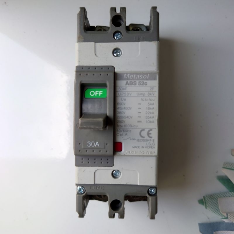 Mccb-cb 2-pole block LS Metasol 30A industrial machine disassembly ...