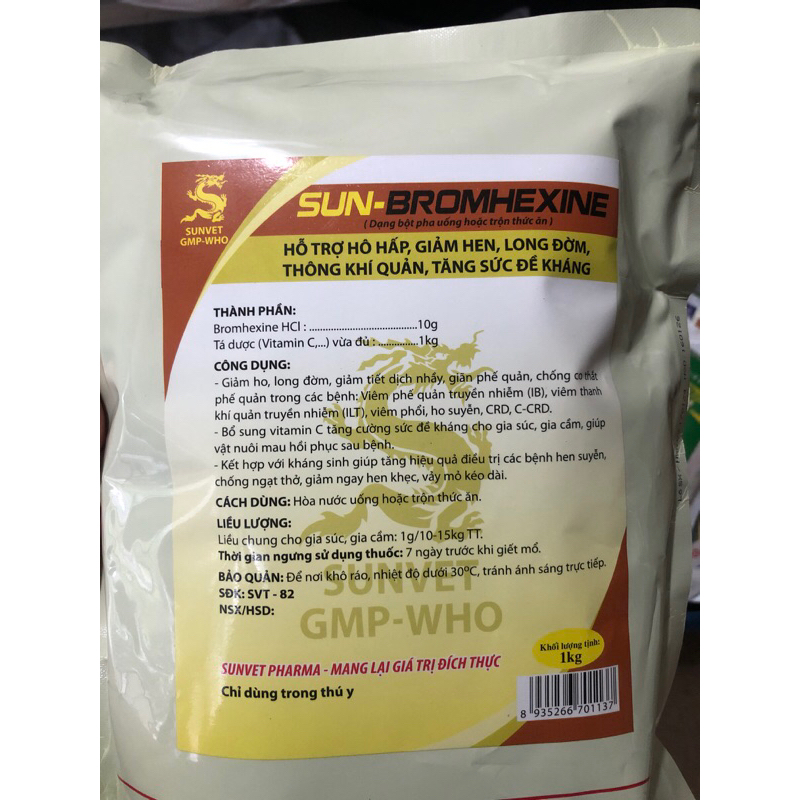 Bromhexin 100g pack (helps clear larynx, reduce cough, Expectorant ...