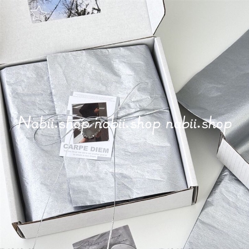 Silver gift wrapping paper size 50x70cm | Shopee Philippines