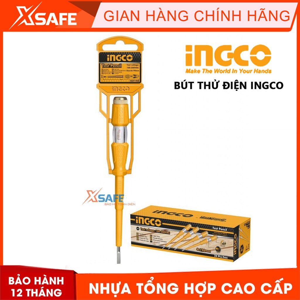 Ingco 100-500V electric tester with light has a neat design, bearing ...