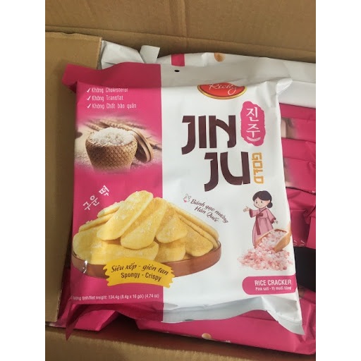 Jin Ju Richy Rice Cake 134.4g Milk Rice/Grilled Beef Flavor/Honey ...
