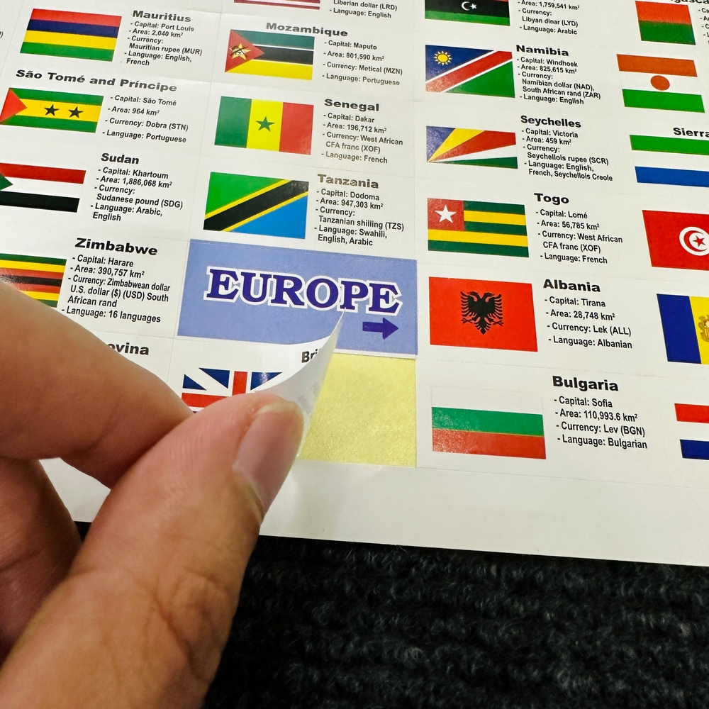 National Flags of Countries Around the World (221 Flags), Adhesive ...