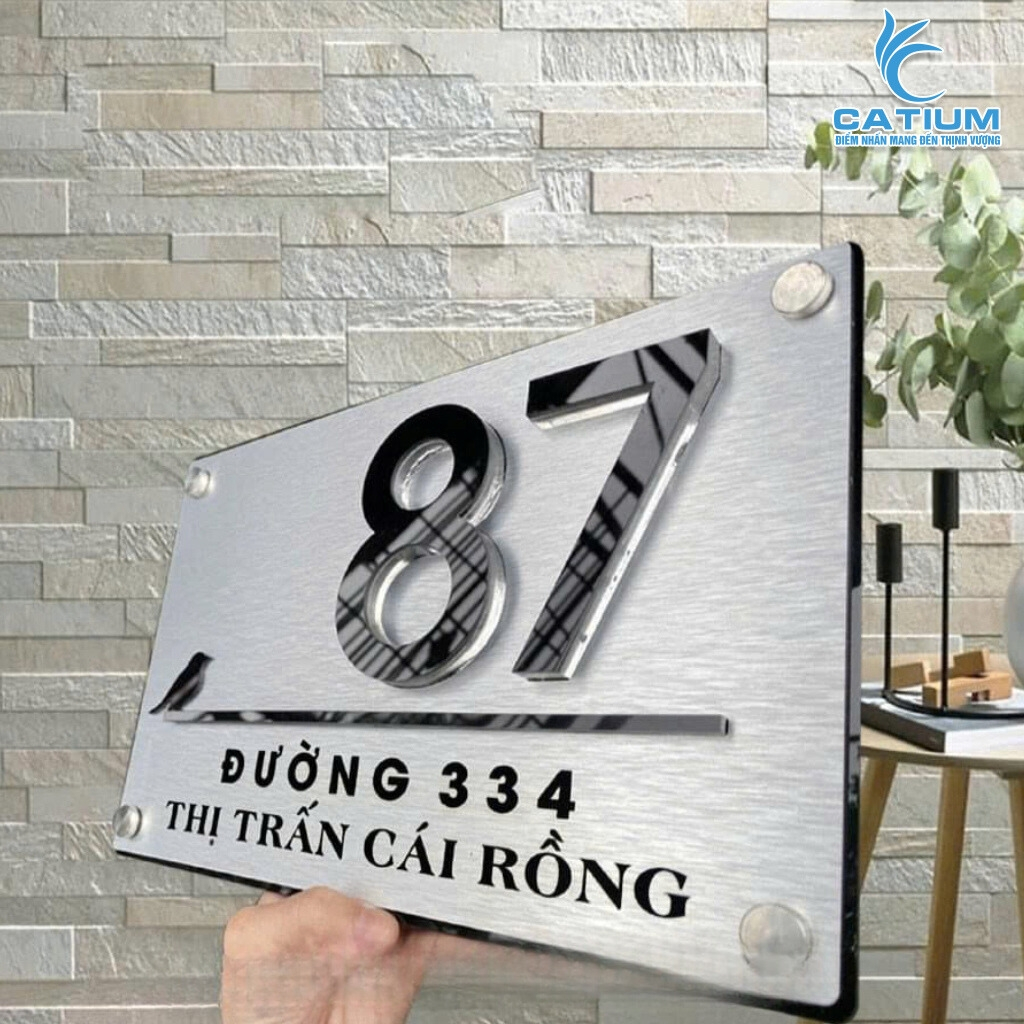 [Select Model] House Number Plates Embossed Mica House Address Signs ...