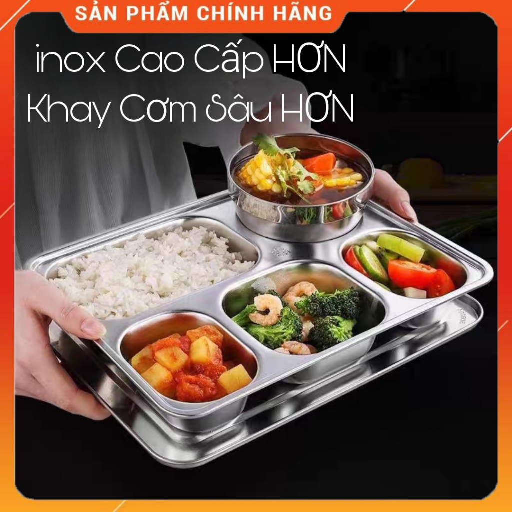 304 stainless steel rice tray with 4/5 compartments, size 22*28, 4cm ...