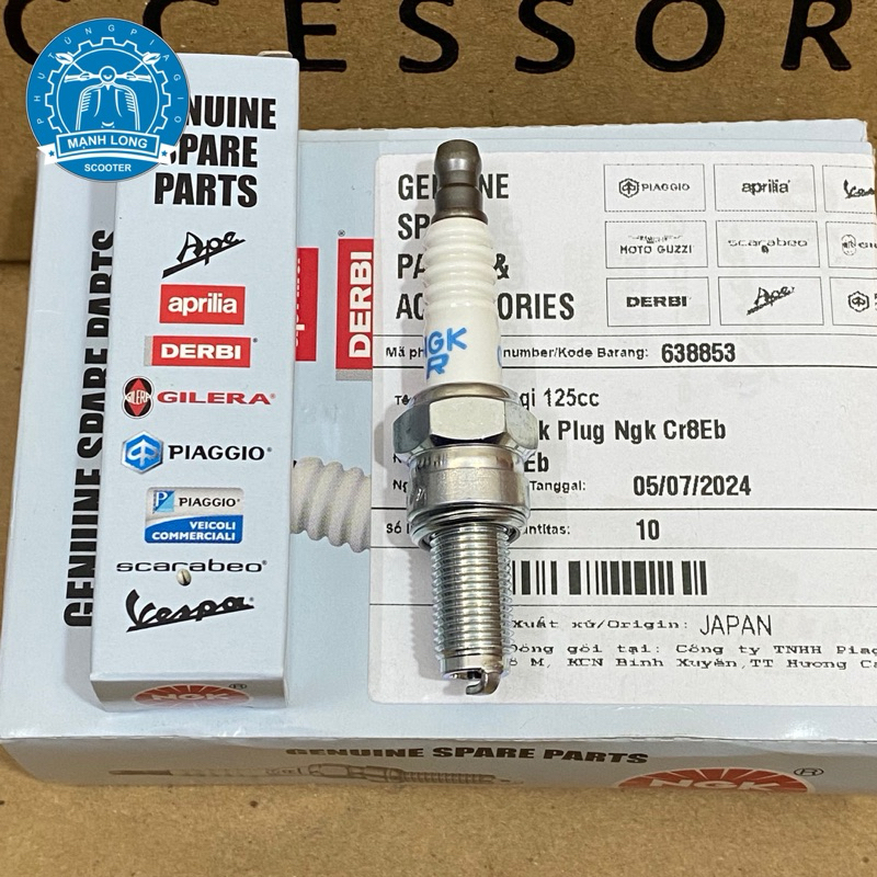 Piaggio Spark Plug - Premium Vespa 638853 (genuine) | Shopee Philippines