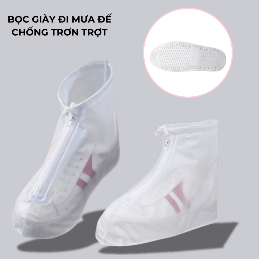 Rain shoe covers have anti-slip, waterproof soles that can be reused ...