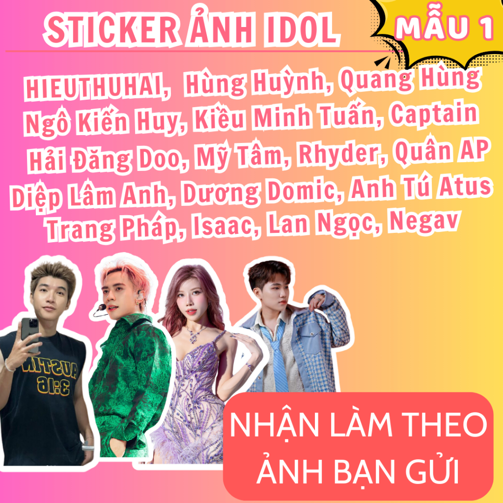 Stickers made to order (set of 21 images), sample 1, idol stickers ...