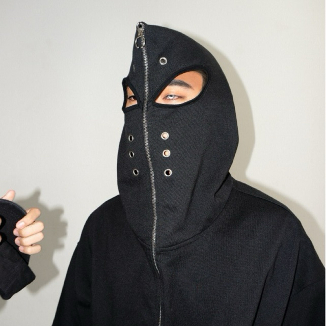 Full zip MASK Hoodie - BLACKORP - Crab leg felt, boxy Form, Unisex ...