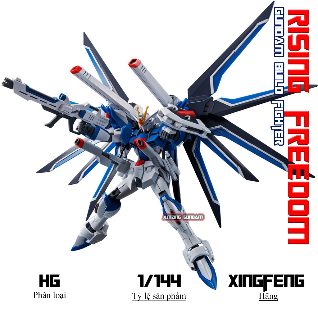 Xingfeng HG Rising Freedom Model, 1/144 Gundam, Smart Puzzle, Plastic Toy | Shopee Philippines
