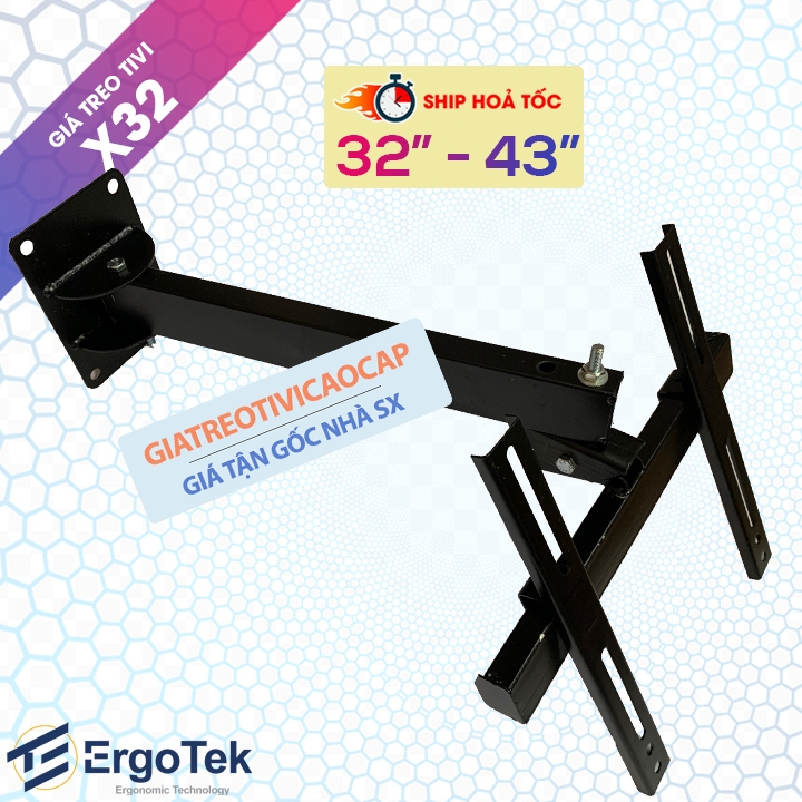 Ergotek X32 32 - 40 - 43 Inch Rotating Angle TV Mount - Wall Corner TV ...