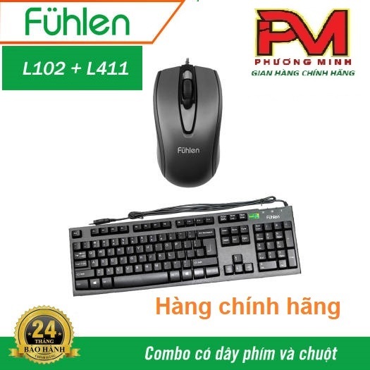 Fuhlen L102 L411 Keyboard and Wired Mouse Set for Office + Games ...