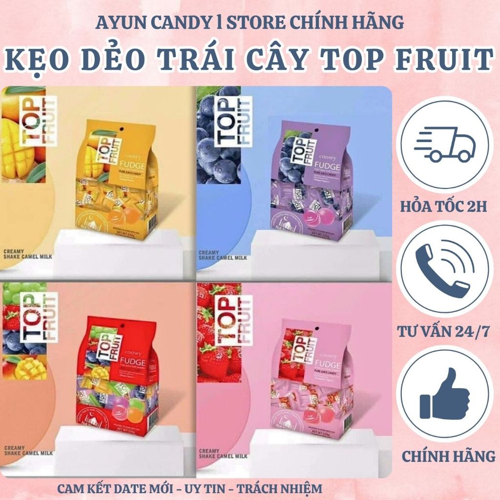 [FULL 4 FLAVORS] Top Fruit Hong Kong Fruit Gummy Candy Pack 320G (Mango ...