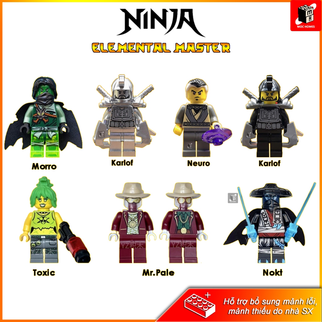 [In Stock] Ninja go minifigures assembly toys element masters Neuro ...