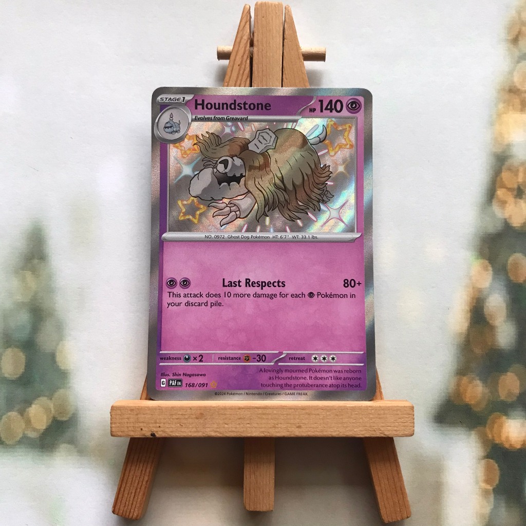 Houndstone Pokemon Picture Card 168/091 - Scarlet & Violet: Paldean ...