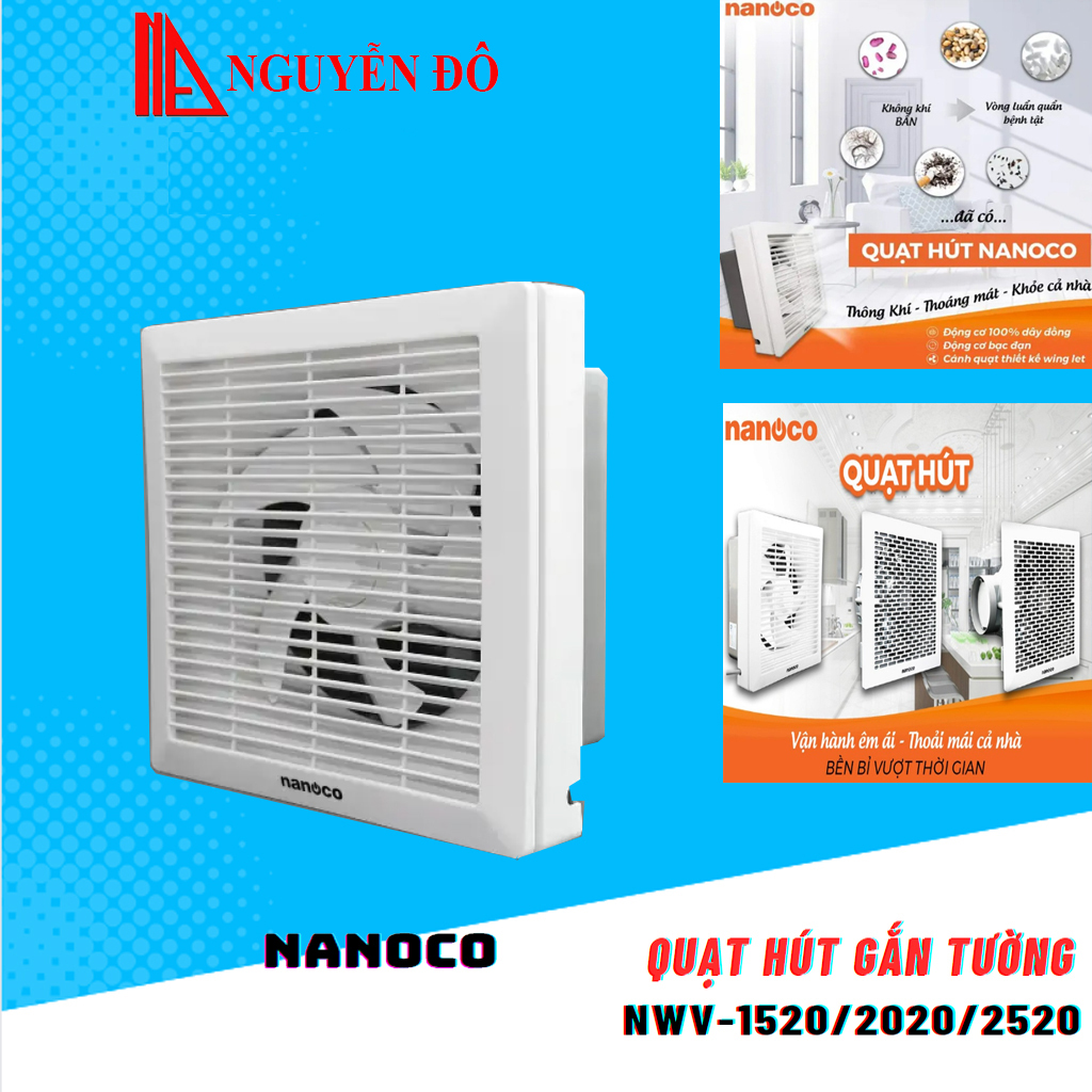 Nanoco NWV1520/NWV2020/NWV2520 1-way wall-mounted exhaust fan, a ...