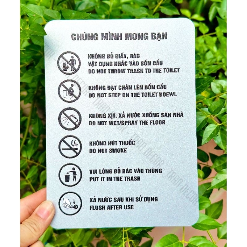Toilet rules signs, toilets, high-quality hygiene reminder signs made ...