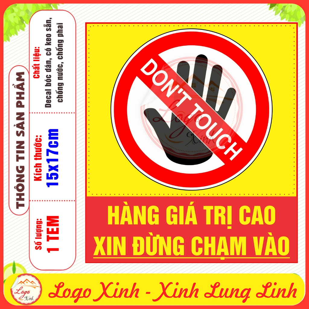 Logo Sticker Requires No Touch Artifacts, High Value Products, No Touch ...