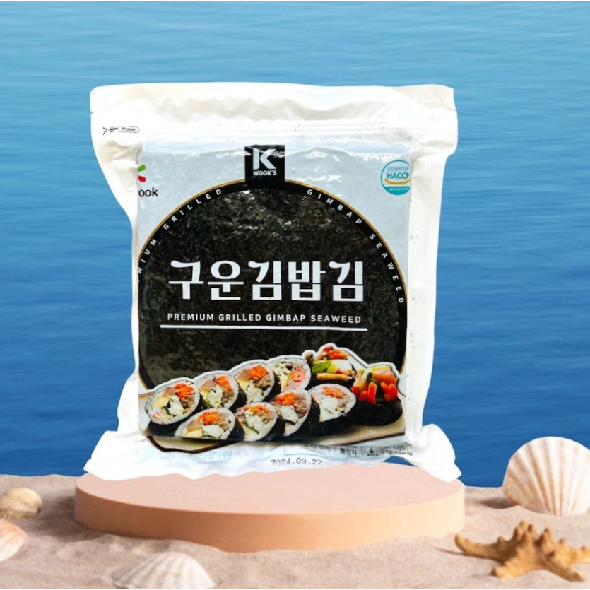 Seaweed rice rolls 100 leaves used to make Korean Kimbap Famofood 230g ...