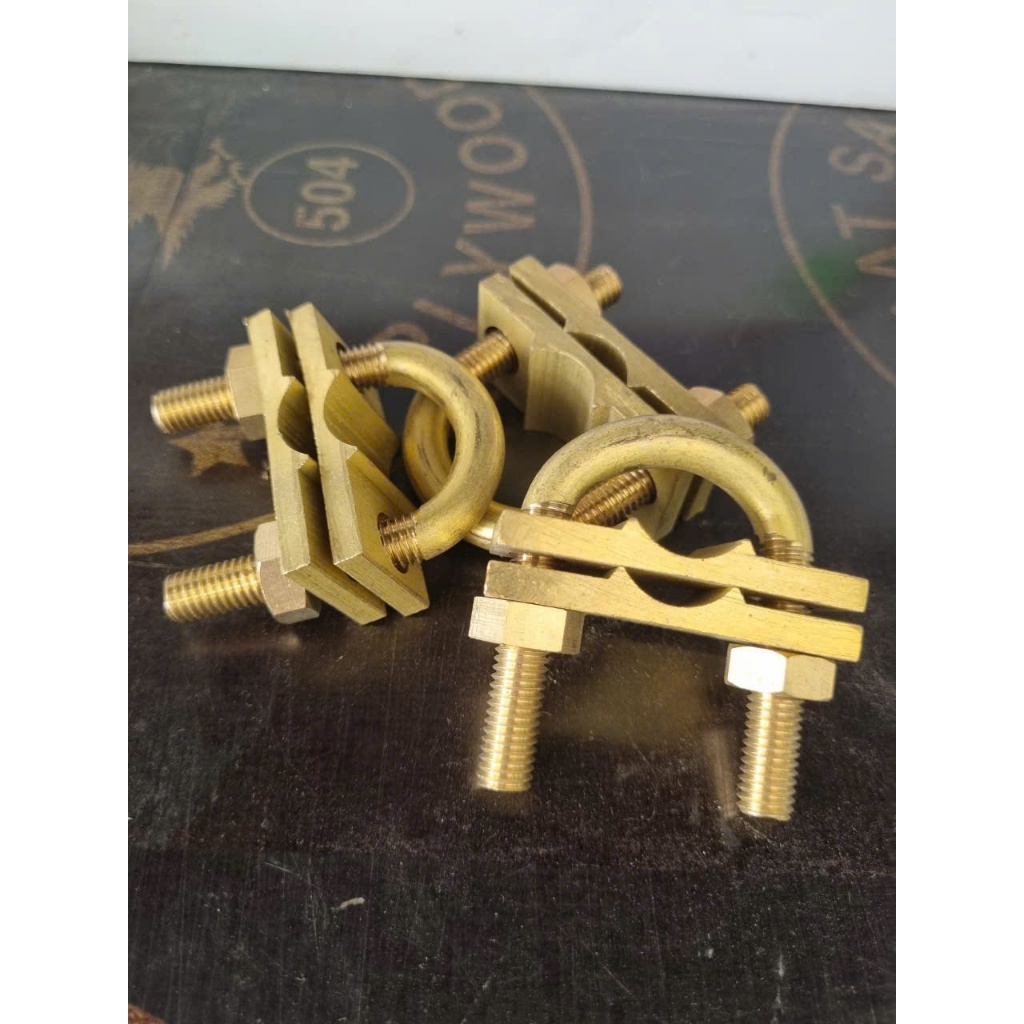 Copper U-shaped grounding clamp, pile and cable grounding clamp, cable ...