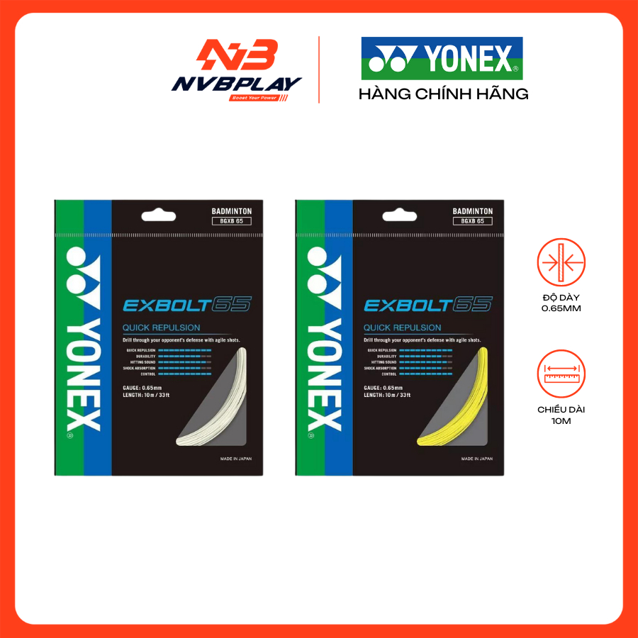 Yonex BG EXBOLT 65 Badminton Racket Stretch - Genuine Product | Shopee ...