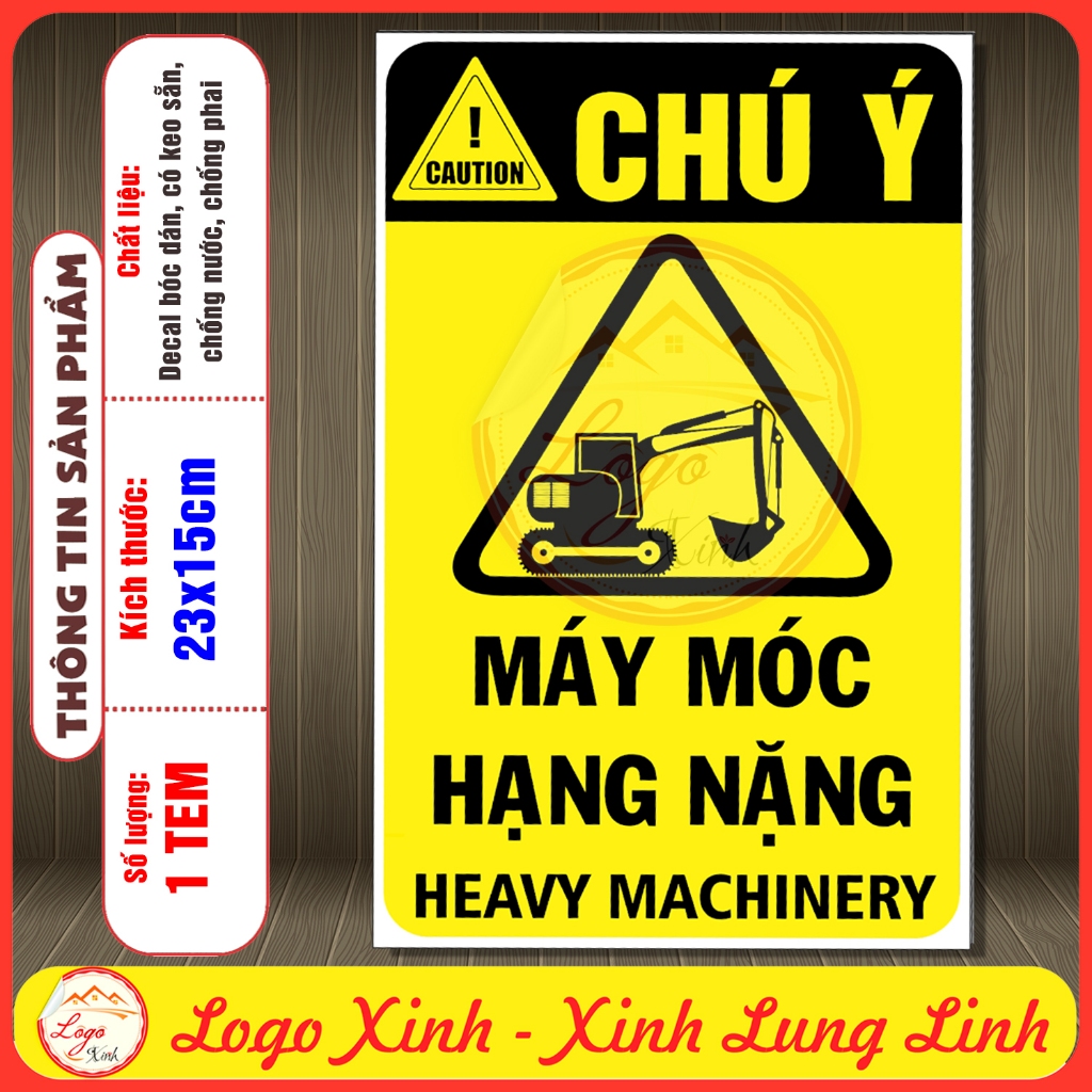 LOGO STICKER FOR HEAVY, HEAVY MACHINE WARNING STICKER - WORK SAFETY ...