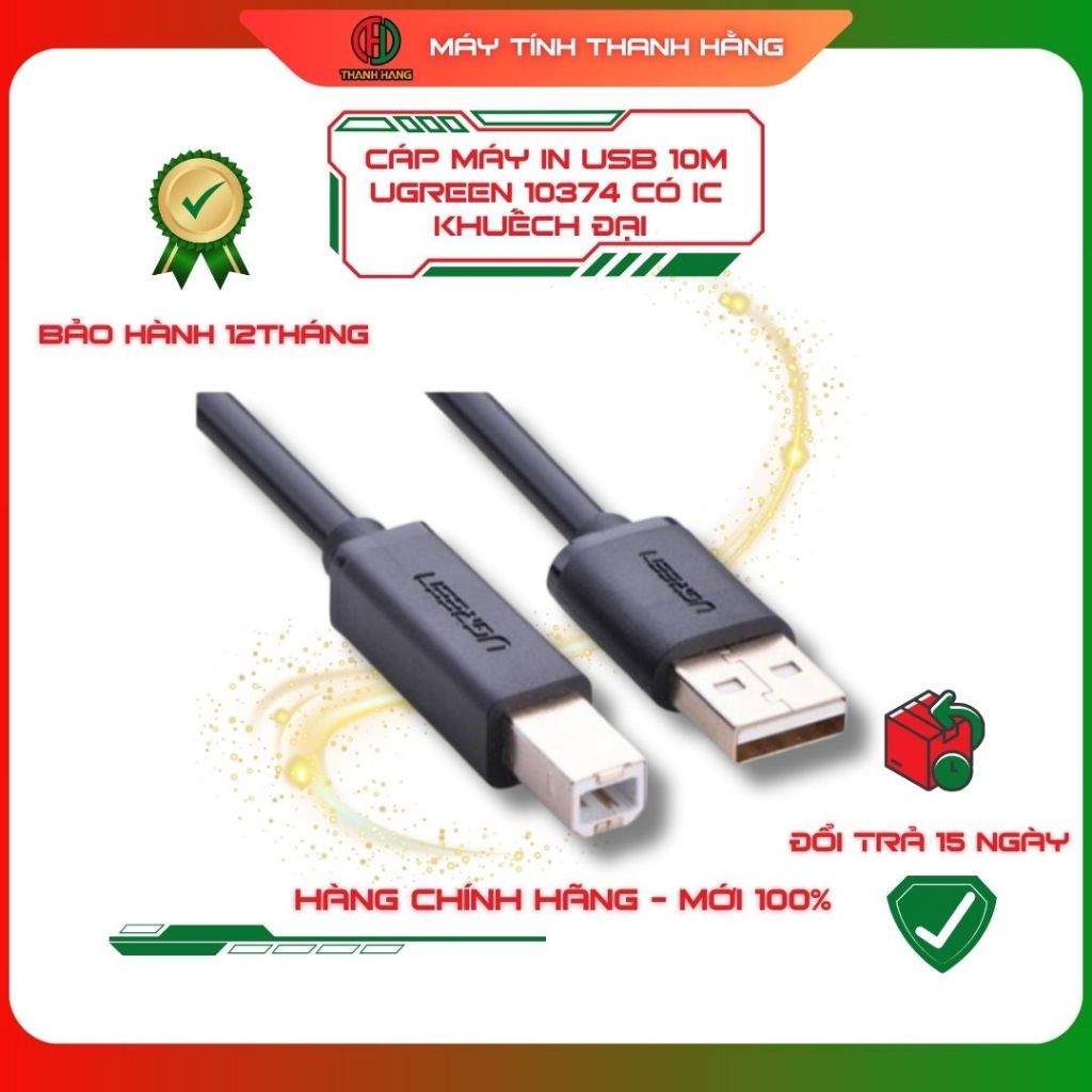 Ugreen 10374 10m USB printer cable with genuine amplifier IC Ugreen ...