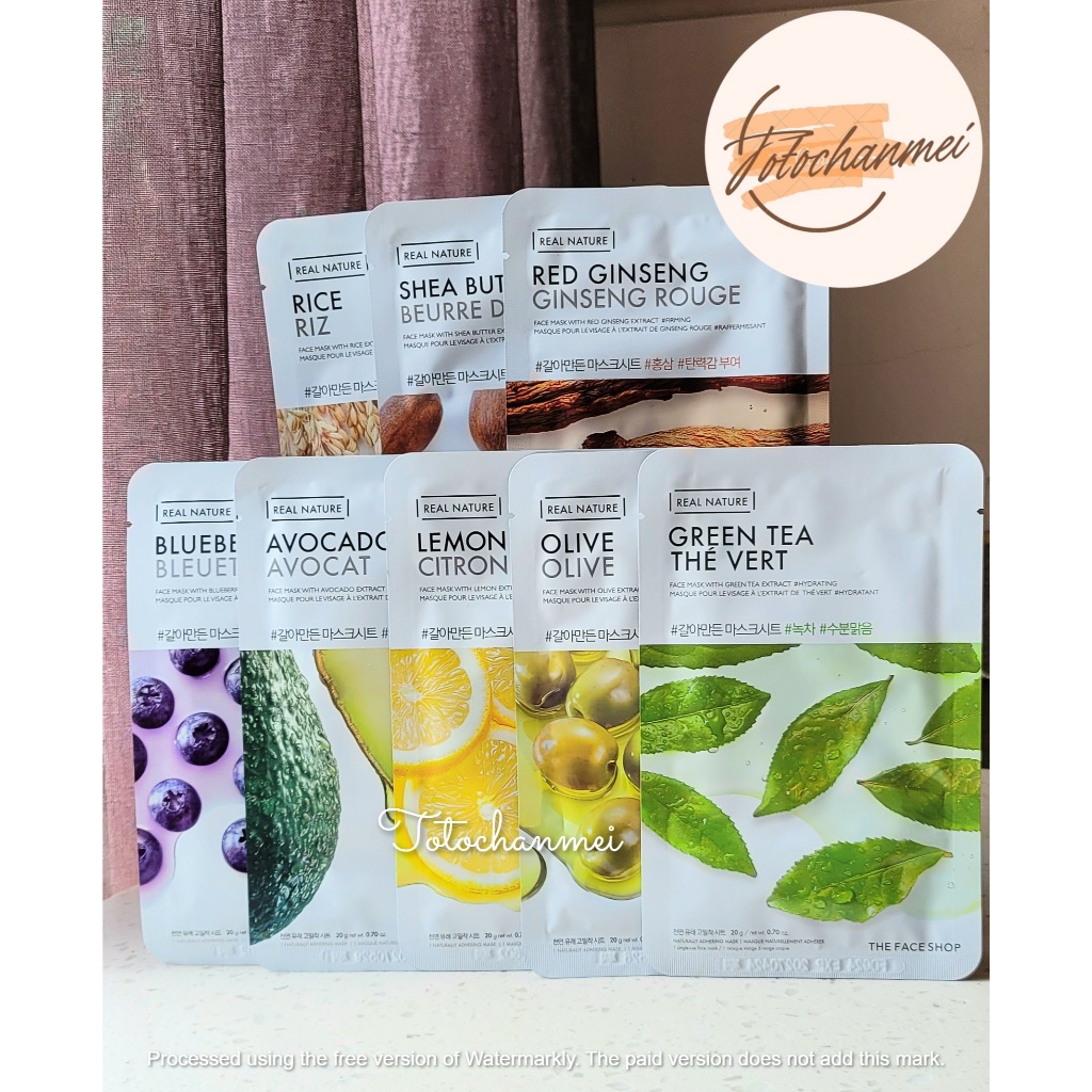 The FACE SHOP Real Nature Mask 20g | Shopee Philippines