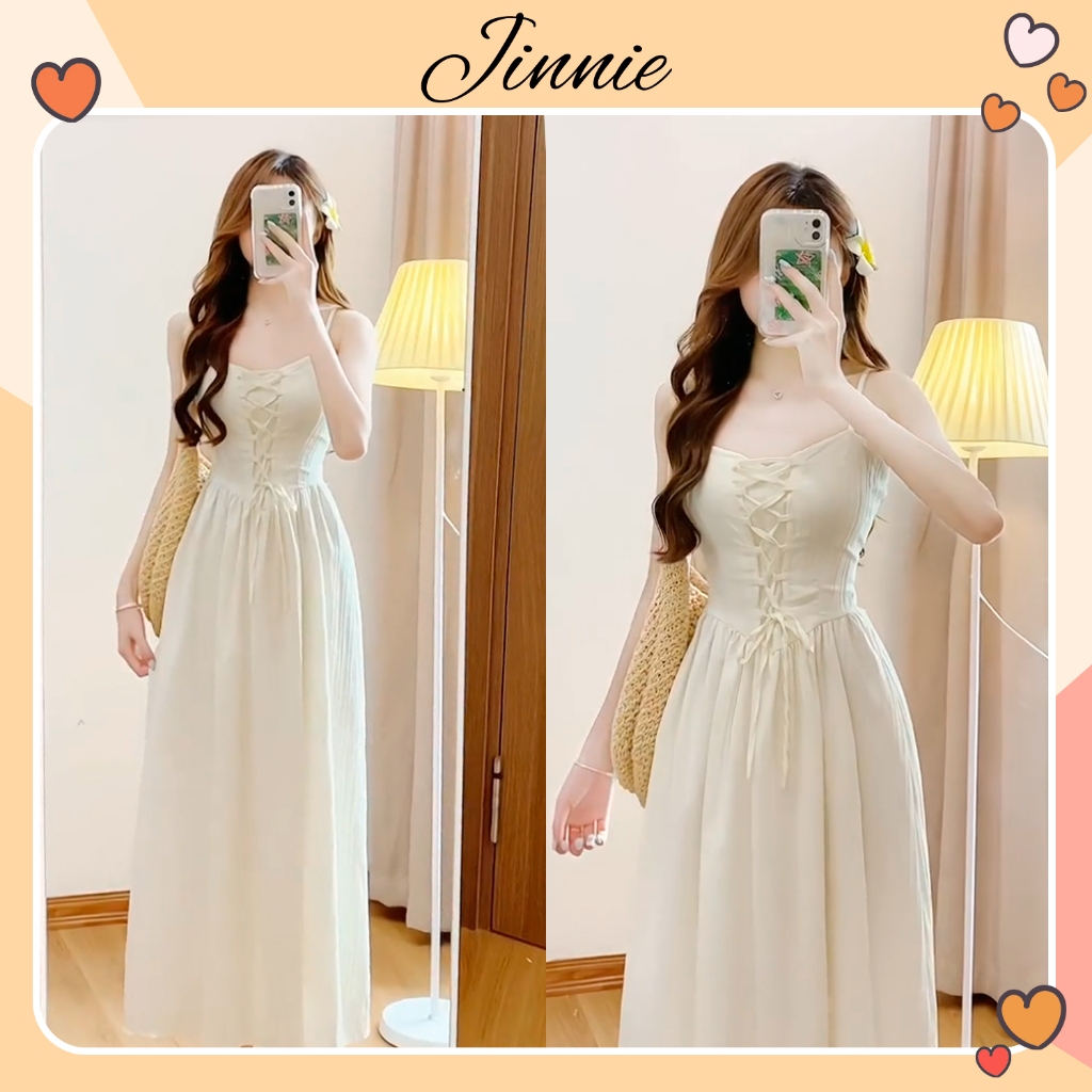 Jinnie Dress Long 2-strap Dress Long knit maxi Dress for the beach and ...