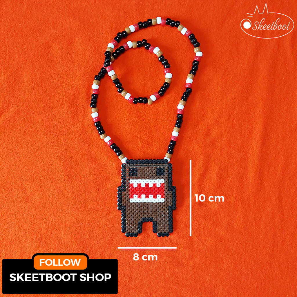 Kandi Danmo kun necklace - Domo perler necklace - accessories rave edm ...