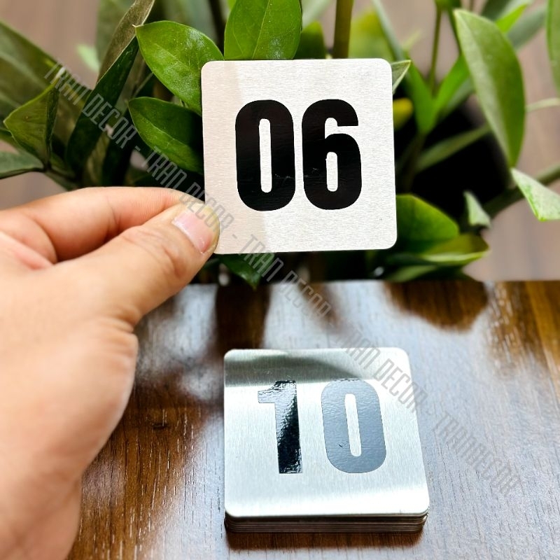 [1 Set of 10 stainless steel numbers]Dining table serial numbers ...